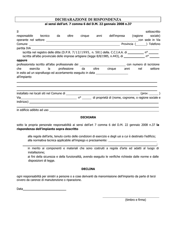 Attestazione Di Rispondenza Per I Contratti Di Locazione Studio